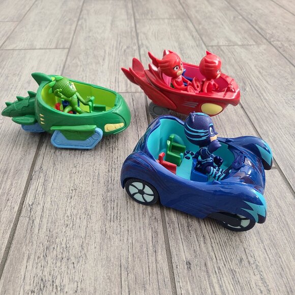 pj masks | Toys | Pj Masks Vehicle Figure Set Catboy Gekko Owlette With ...